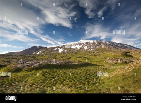 Snaefellsjokull Glacier On The Snaefellsnes Peninsula In Iceland Stock