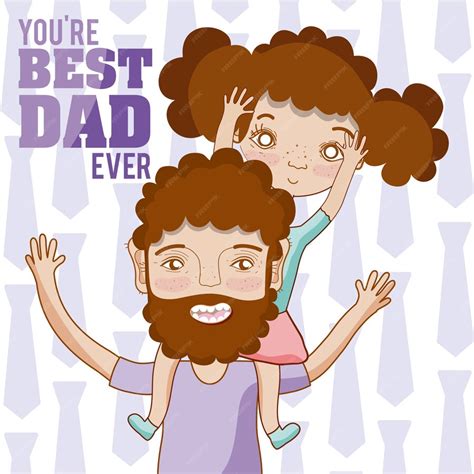 Premium Vector Happy Fathers Day Funny Cartoons