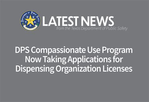 Dps Compassionate Use Program Now Taking Applications For Dispensing