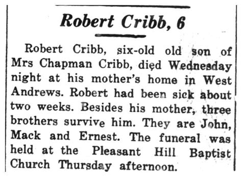 Robert Cribb 1927 1933 Find A Grave Memorial