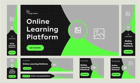 Web Set Banner Design For Social Media Post Education Banner Design