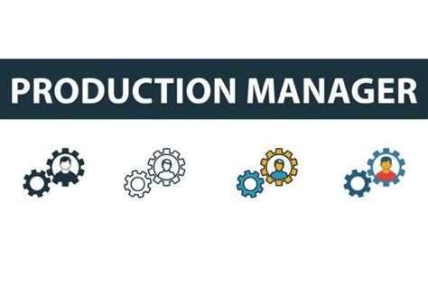 Production Manager Icon Set Graphic By Aimagenarium · Creative Fabrica
