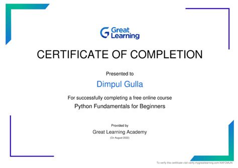 Python Certificate Pdf