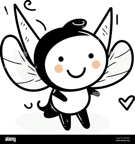 Cute Cartoon Fly Vector Illustration Isolated On A White Background Stock Vector Image And Art