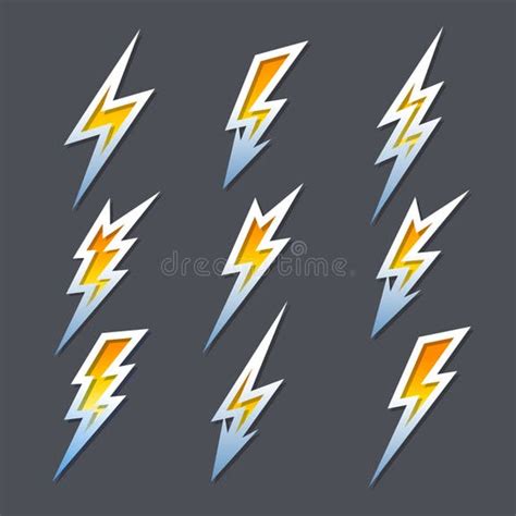 Cartoon Lightning Bolts Stock Illustrations 4950 Cartoon Lightning