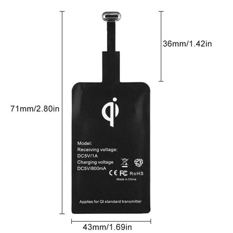 Type C Wireless Charging QI Receiver