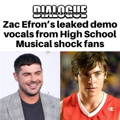The Art Nearly 20 Years Later Zac Efrons Original Singing Voice