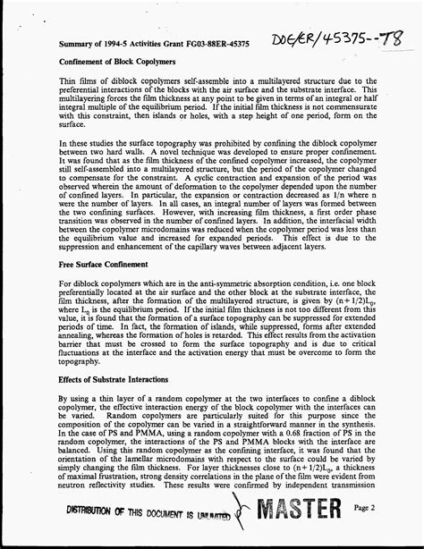 Polymers Summary Of 1994 5 Activities Unt Digital Library