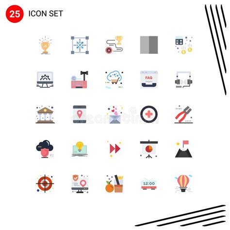 25 User Interface Flat Color Pack Of Modern Signs And Symbols Of Account Grid Programing Win