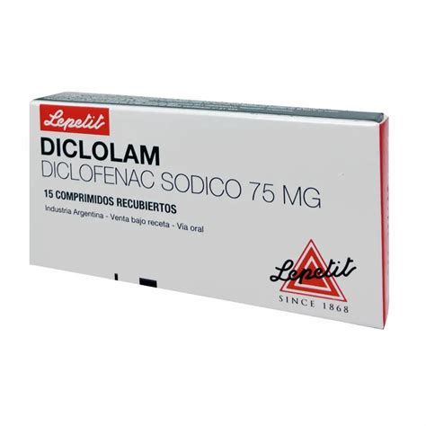 Diclolam Diclofenac Sódico 75mg Cont 15 Comprimidos Recubiertos