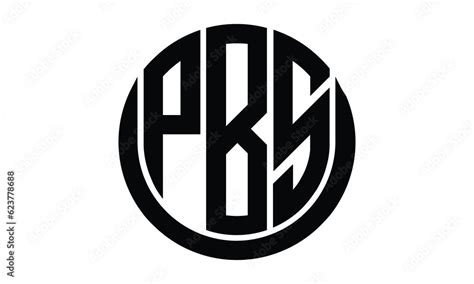 Pbs Shield In Circle Logo Design Vector Template Lettermrk Wordmark Monogram Symbol On White