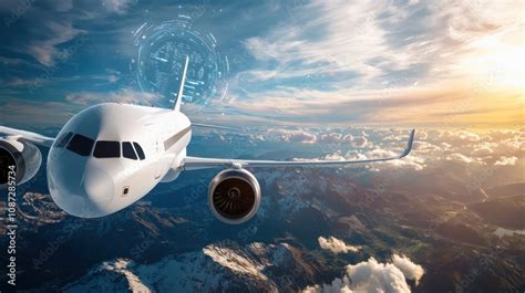 Ai Enhanced Digital Cockpit For Flight Data Visualization Stock Illustration Adobe Stock