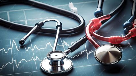 Premium Ai Image A Stethoscope On A Chart With A Heart Rate Chart On It