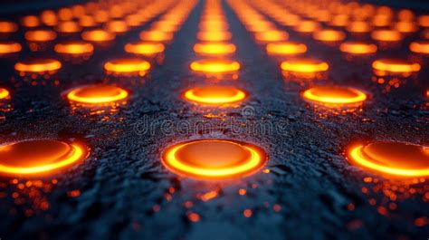 A Close Up Of An Underfloor Heating System With Glowing Heating