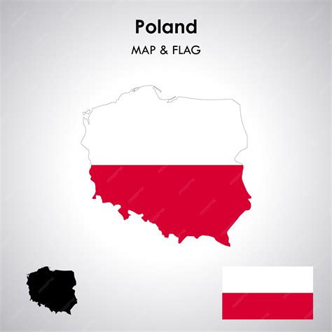 Premium Vector Poland Flag And Map Design Map Flag Vector File