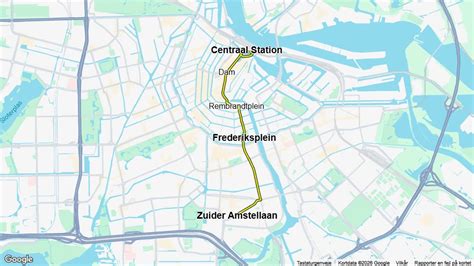 Amsterdam Tram Line 8 Centraal Station Zuider Amstellaan Tram Travels