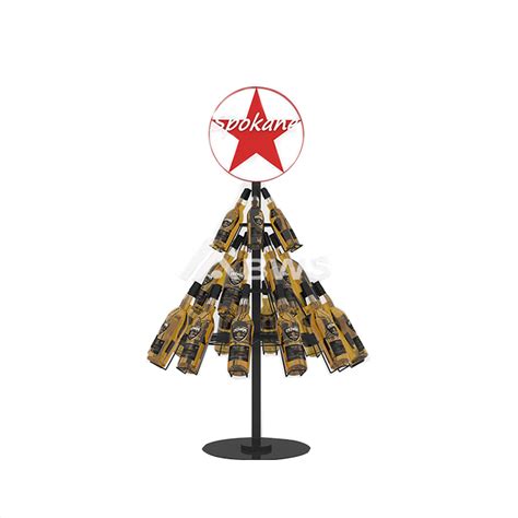 Creative Retail Wine Display Ideas 3 Tier Chirstmas Tree Wine Rack