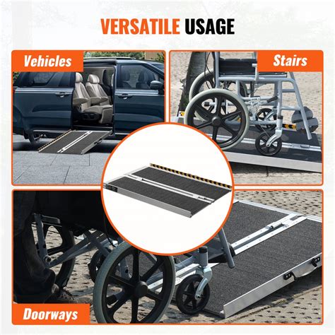 Vevor Portable Wheelchair Ramp 3 Ft 800 Lbs Capacity Non Slip