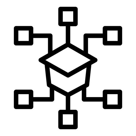 Blockchain Network Connecting Blocks With Lines Icon 48780888 Vector Art At Vecteezy