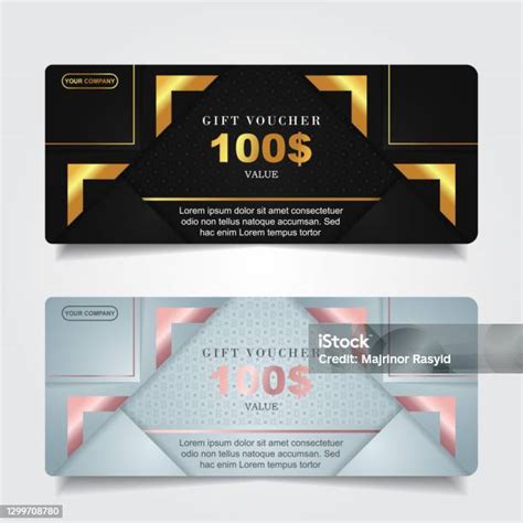 Koleksi Kartu Hadiah Mewah Dan Undangan Dengan Dekorasi Elemen Emas Yang Elegan Templat Desain
