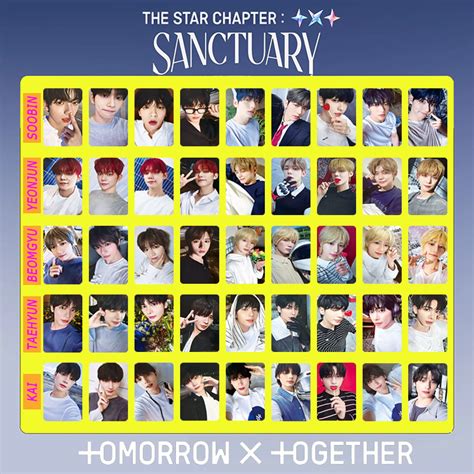 5 12 ชิ้น Tx T Star Chapter Sanctuary Photocards Weverse Angel Knight