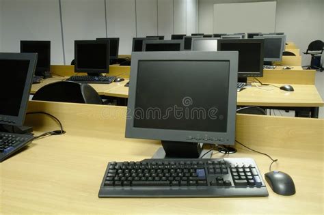 Computer Classroom Stock Image Image Of Class Helpdesk 1315301
