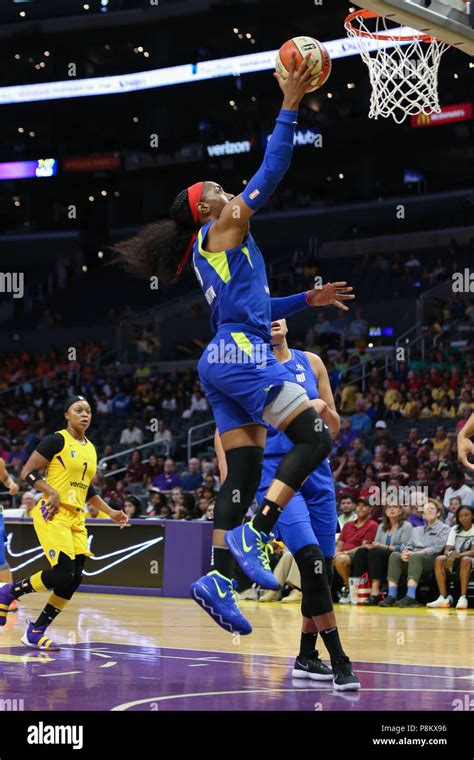 Los Angeles Ca July 12 Dallas Wings Forward Glory Johnson 25 Lays