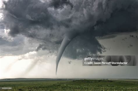 A Perfectly Needlelike Cone Tornado Reaches Out For The Ground Campo