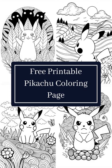 Free Printable Pikachu Coloring Page Pikachu Coloring Page Coloring