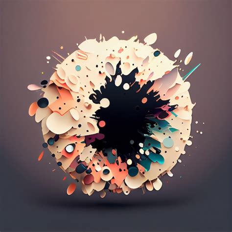 Premium Photo Circle Explosion With Soft Color