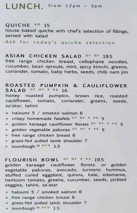 Menu At Fiddle Leaf Cafe Bulimba