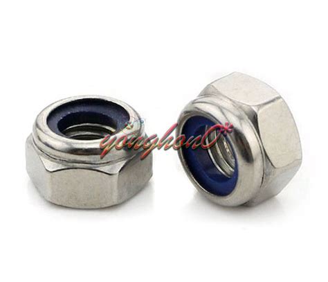 20pcs M8 X 125mm Nylon Insert Hex Lock Nut Din985 A2 Stainless Steel
