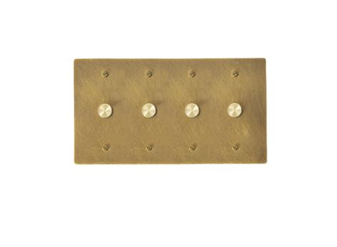 Aged Brass Dimmer Switch Plate Retro Rotary Light Control Single Pole