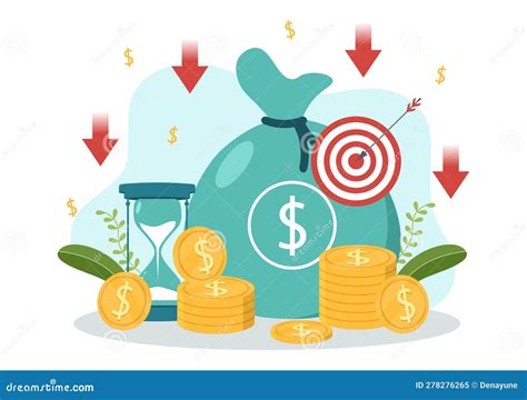 Cost Reduction Vector Illustration With Decrease Price Minimising Or