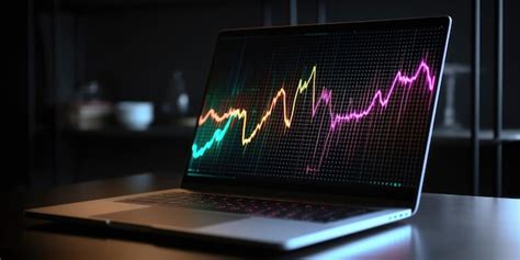 Premium AI Image A Laptop With A Graph On The Screen
