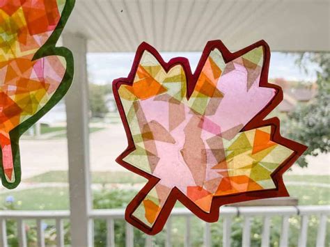 Easy Fall Leaf Suncatchers Fox Farm Home