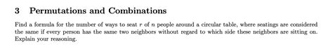 Solved 3 ﻿Permutations and CombinationsFind a formula for | Chegg.com
