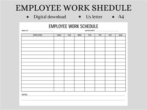 Work Schedule Agreement Template At A Glance