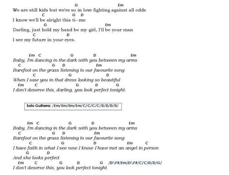 Perfect Acordes Guitarra Ritmo Ed Sheeran 4 Acordes