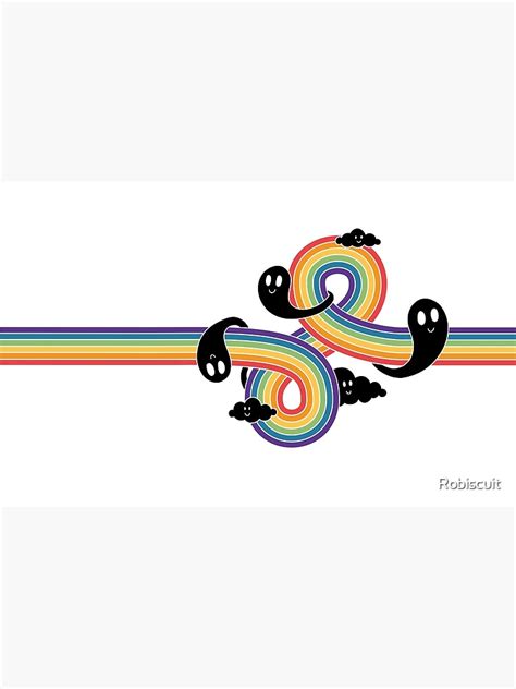 Rainbow Ghosts Poster For Sale By Robiscuit Redbubble