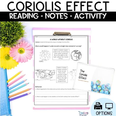 Coriolis Effect Activity Ocean Current Global Winds Lesson Worksheets