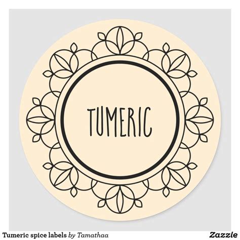 Tumeric Spice Labels Zazzle Spice Labels Tumeric Labels