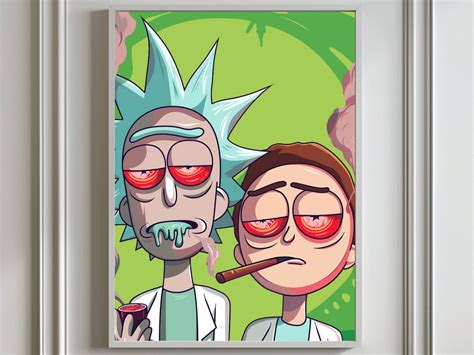 Rick And Morty Poster Pop Art Poster Office Decor Printable Digital