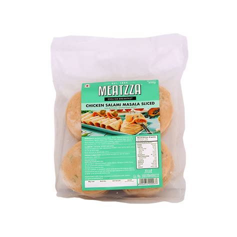 Meatzza Masala Chicken Salami Sliced Frozen Price Buy Online At