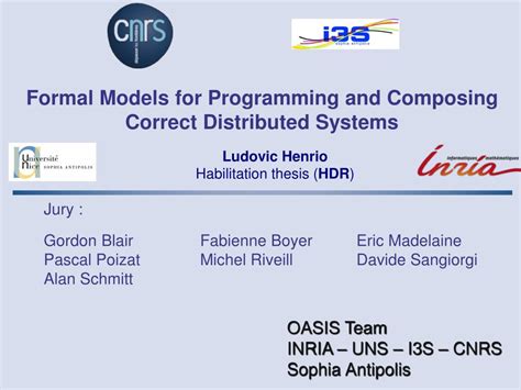 Ppt Formal Models For Programming And Composing Correct Distributed