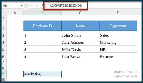 Lookup Function With Examples دالة Lookup مع الأمثلة
