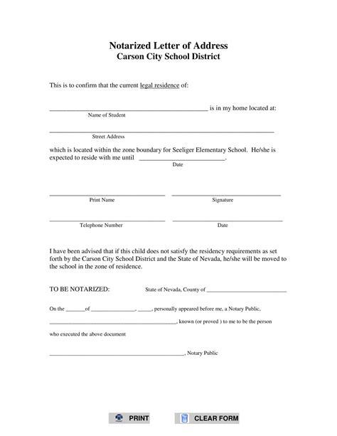 Free Printable Notarized Letter Templates Word Pdf