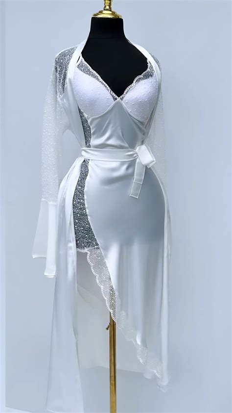 Romance In Grey Nighty Premium Silk Material Kenovo