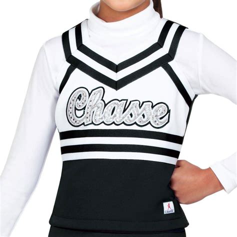 Double Knit Sweetheart Cheer Uniform Shell Top Black Chasse