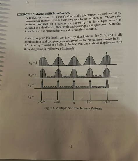 1 Exercise 3 Multiple Slit Interference A Logical Extension Of Young
